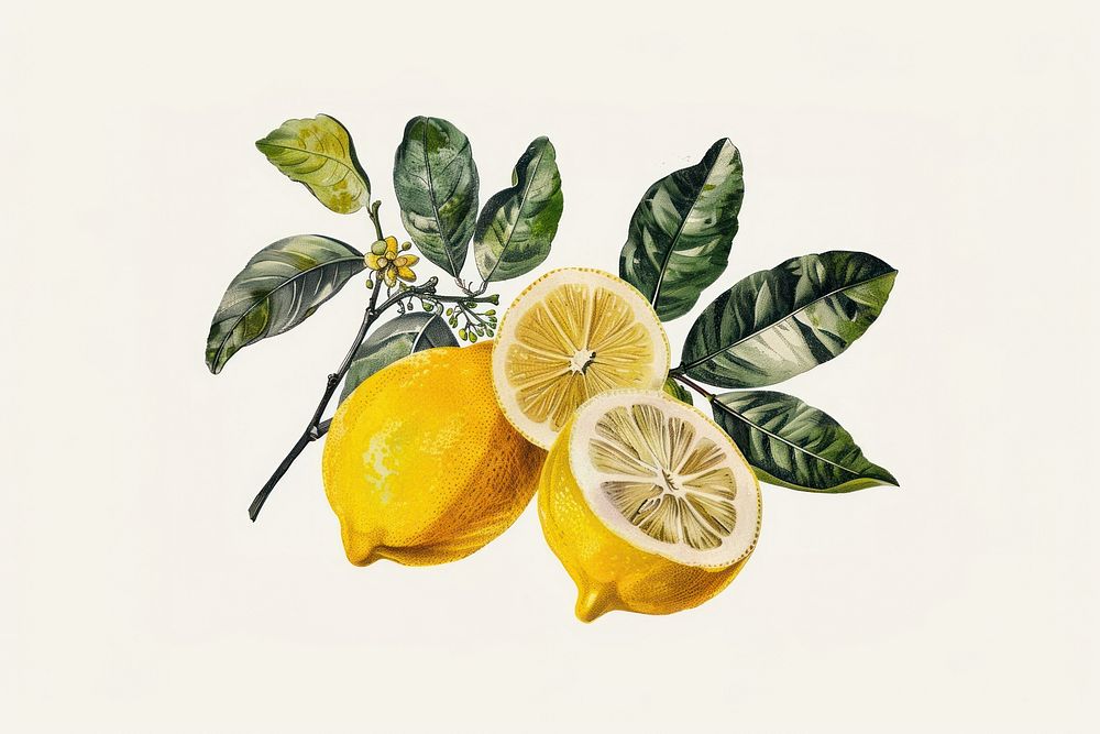 winter lemon produce fruit plant. | Free Photo Illustration - rawpixel