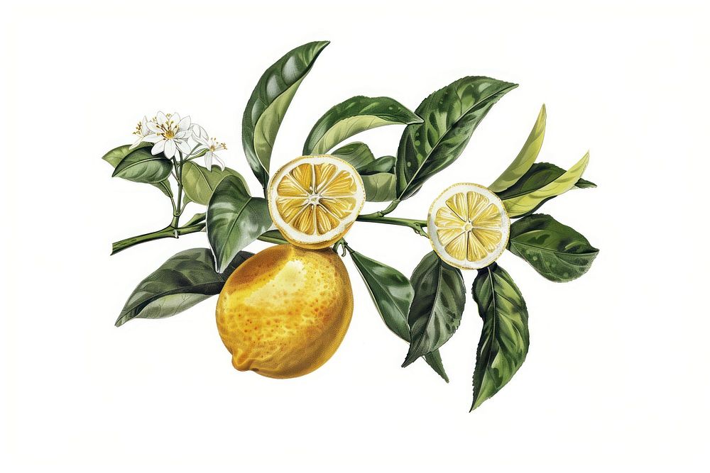 winter lemon produce fruit plant. | Free Photo Illustration - rawpixel