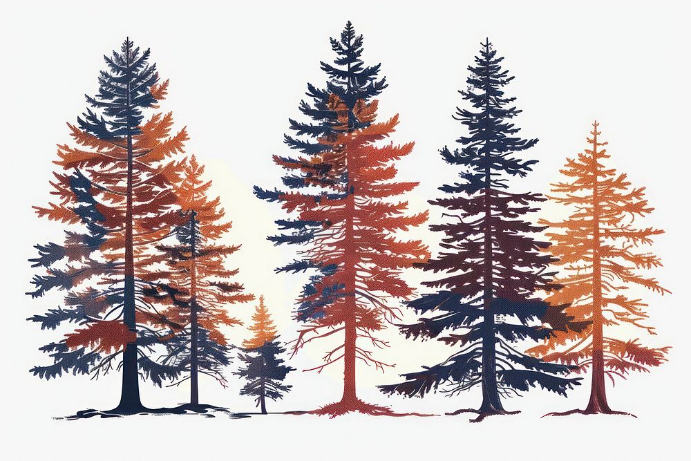 Tree pine fir art | Free Photo Illustration - rawpixel