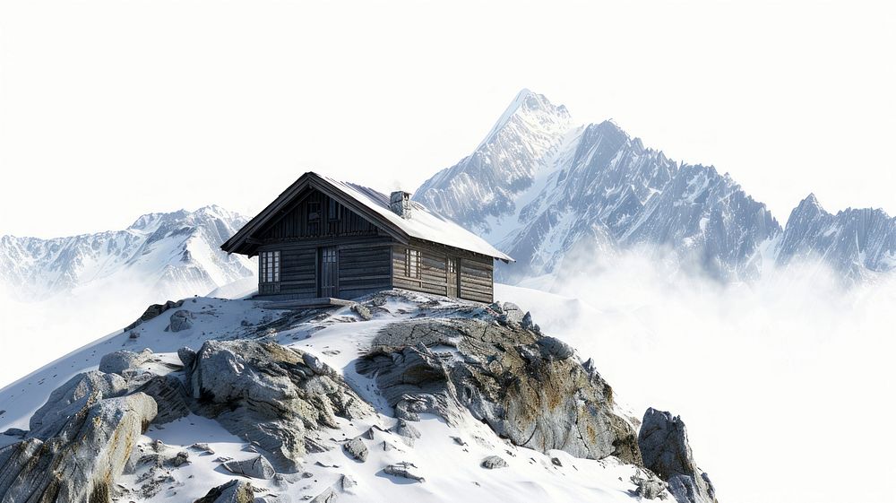 Mountain Refuge mountain hut architecture. | Free Photo - rawpixel