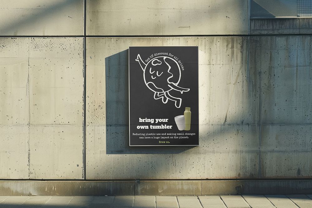 Eco-friendly sign mockup psd | Premium PSD Mockup - rawpixel