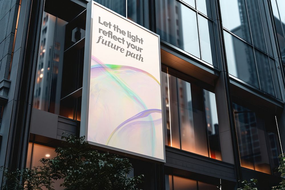 Modern building reflective light sign | Premium Photo - rawpixel