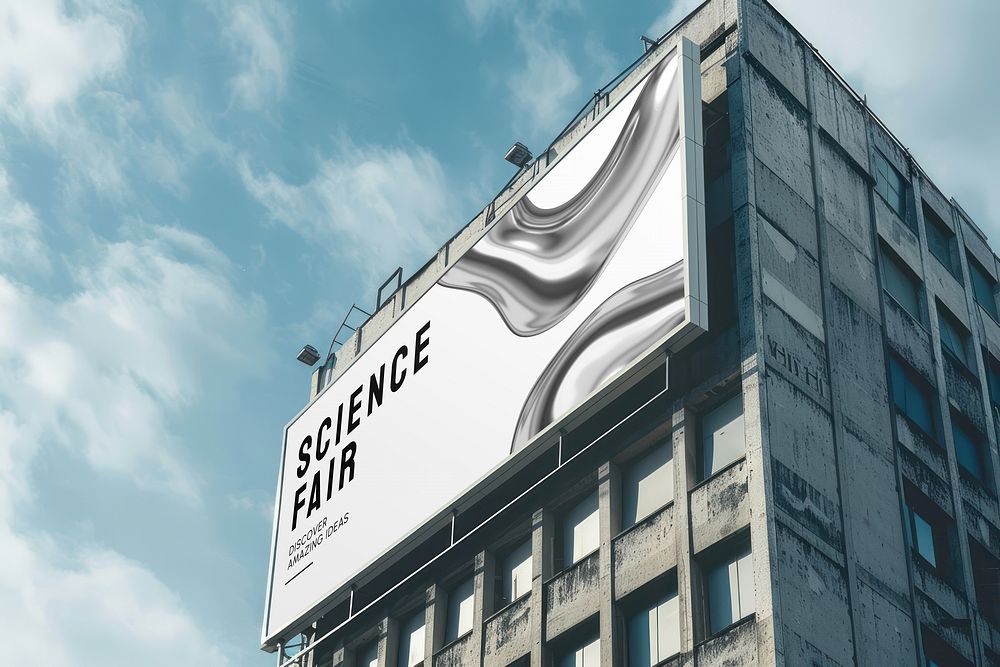 Science fair billboard on building | Premium Photo - rawpixel
