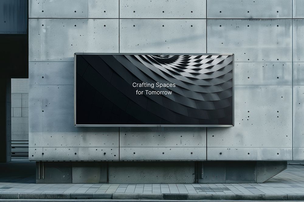 Modern architectural billboard mockup psd | Premium PSD Mockup - rawpixel