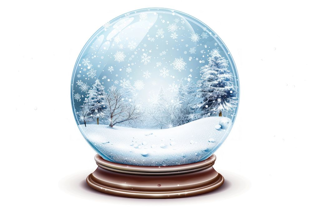 Winter snow globe scene illustration | Free Photo Illustration - rawpixel