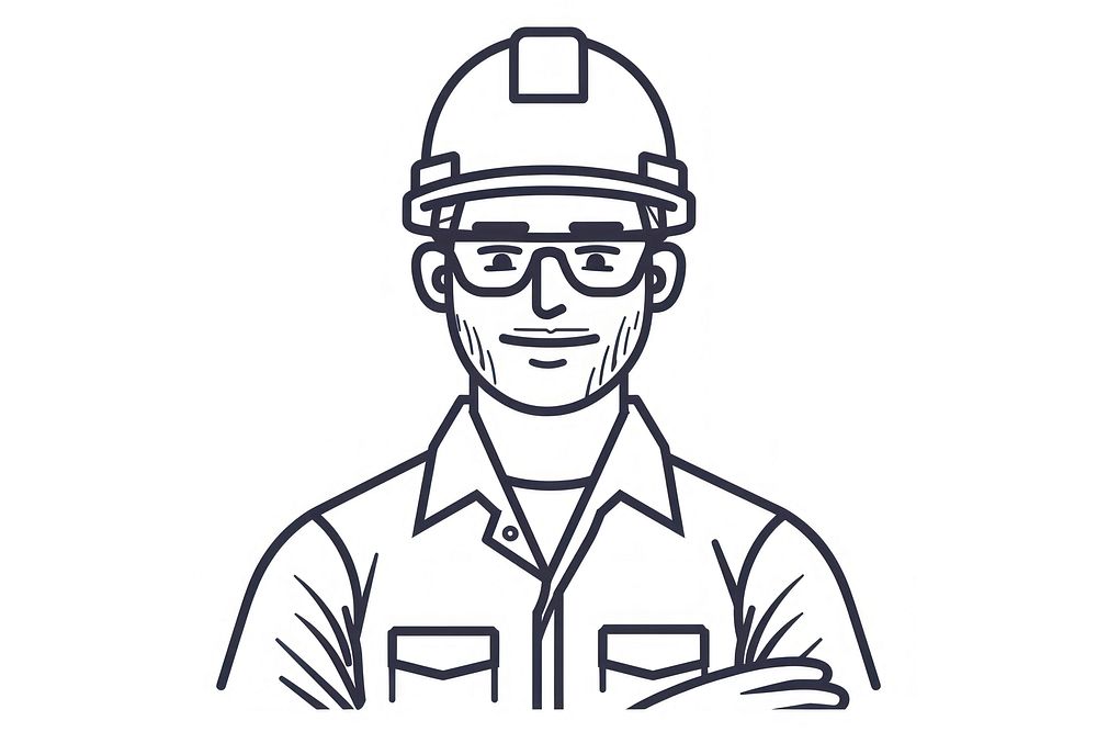 Engineer line drawing illustration | Free Photo Illustration - rawpixel