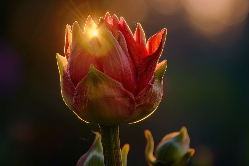 Radiant lotus bud at sunset | Free Photo - rawpixel