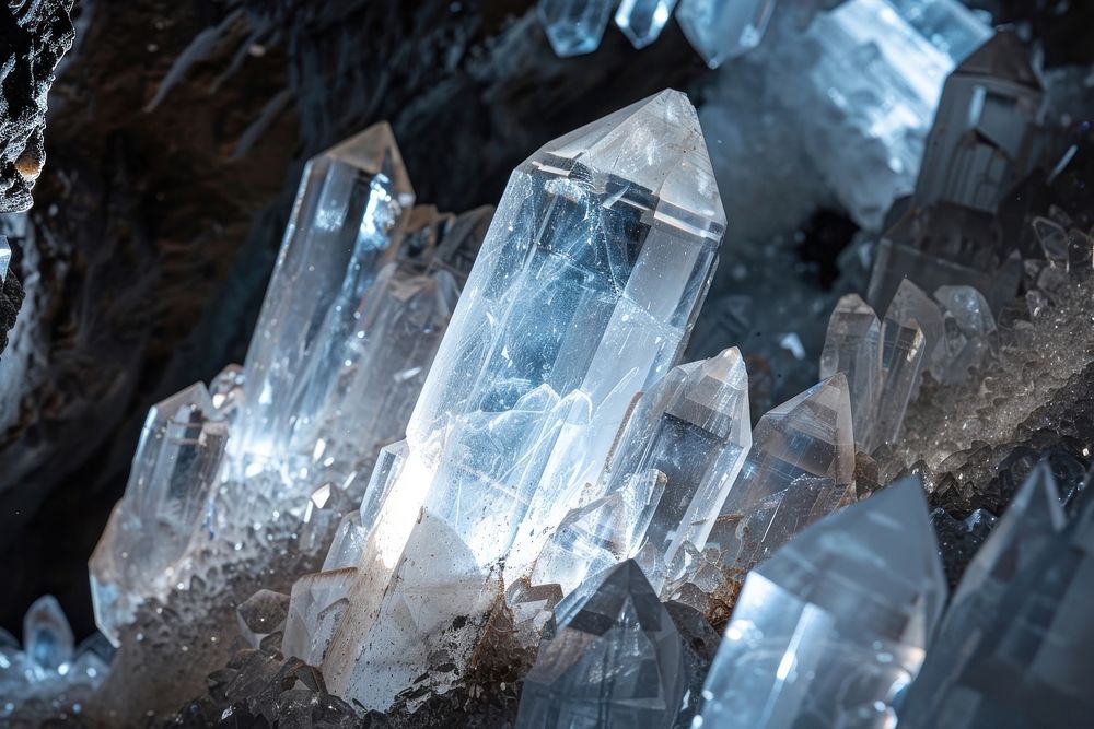 Sparkling quartz crystal cave | Free Photo - rawpixel