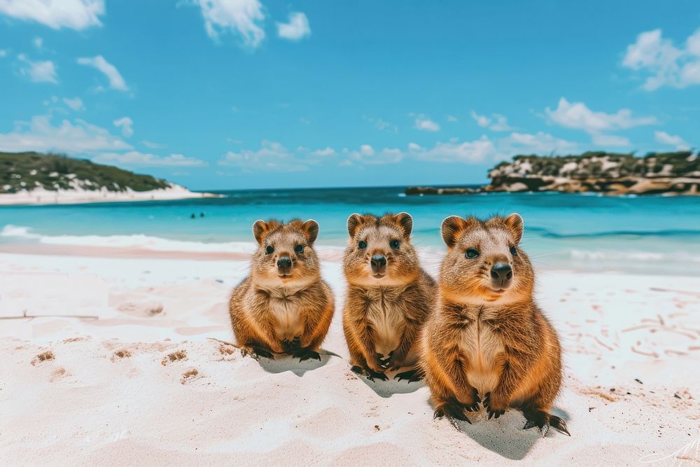 Quokkas on pristine beach | Free Photo - rawpixel