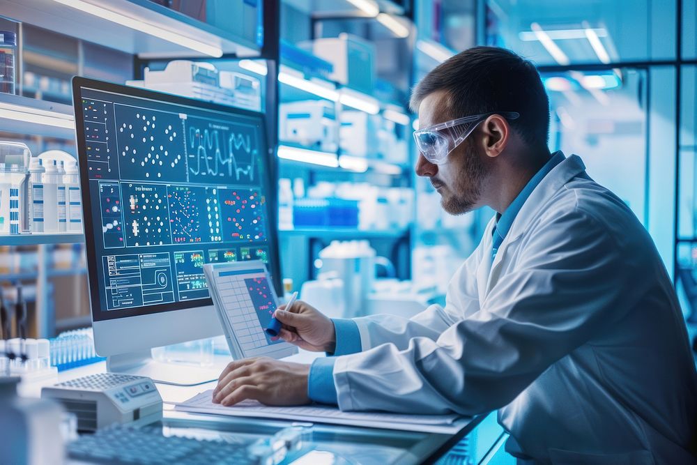 Scientist analyzing data in laboratory | Free Photo - rawpixel