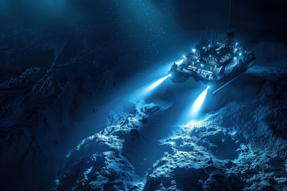 Deep-sea exploration vessel illustration | Free Photo Illustration ...