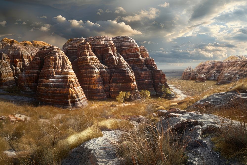 Majestic striped rock formations landscape | Free Photo - rawpixel