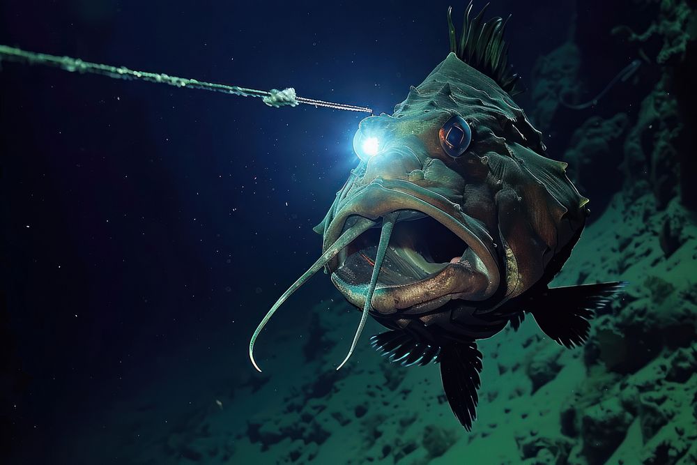 Deep-sea fish with bioluminescence | Free Photo Illustration - rawpixel