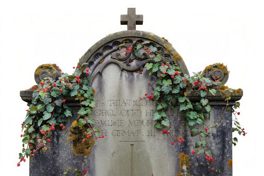 Historic gravestone with lush ivy | Free Photo - rawpixel