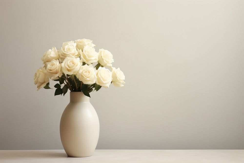 Elegant white roses in vase | Free Photo - rawpixel
