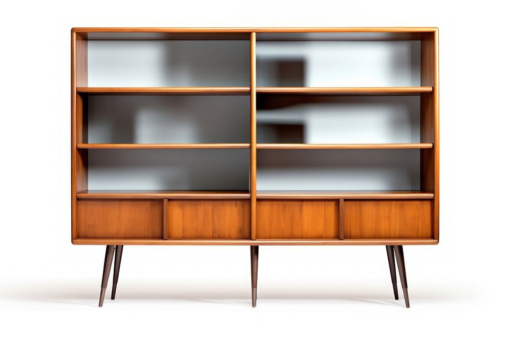 Elegant mid-century modern bookshelf | Free Photo - rawpixel