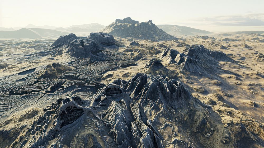 Surreal alien landscape desktop wallpaper | Free Photo - rawpixel