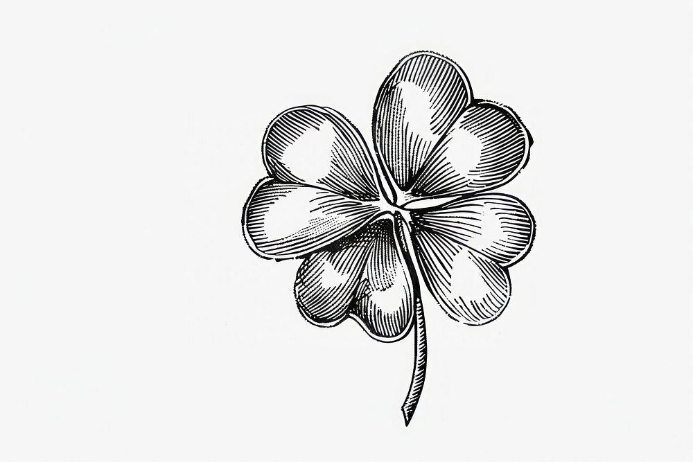 Shamrock cloverleaf drawing art illustrated. | Free Photo Illustration ...
