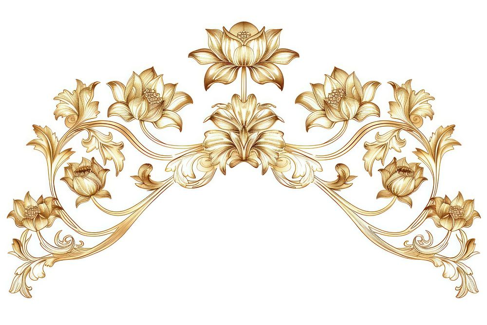 Elegant golden floral border design | Free Photo Illustration - rawpixel