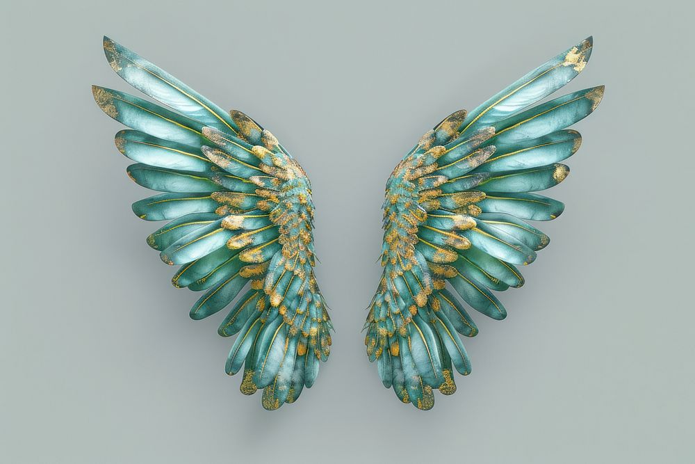 Elegant turquoise angel wings art | Free Photo - rawpixel
