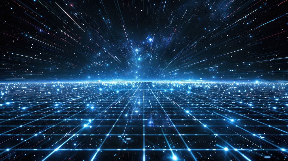 Futuristic digital space grid wallpaper | Free Photo - rawpixel