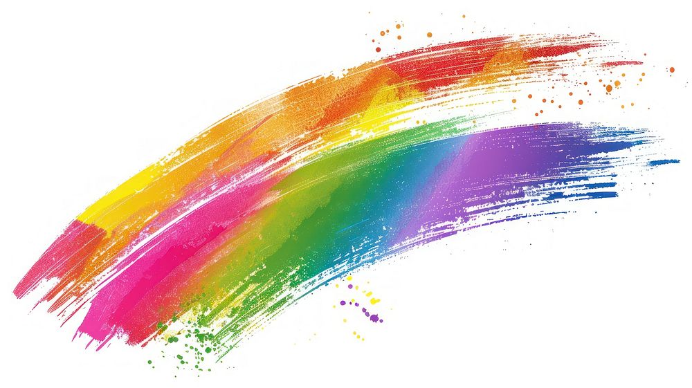 Vibrant abstract rainbow brush strokes | Free Photo Illustration - rawpixel