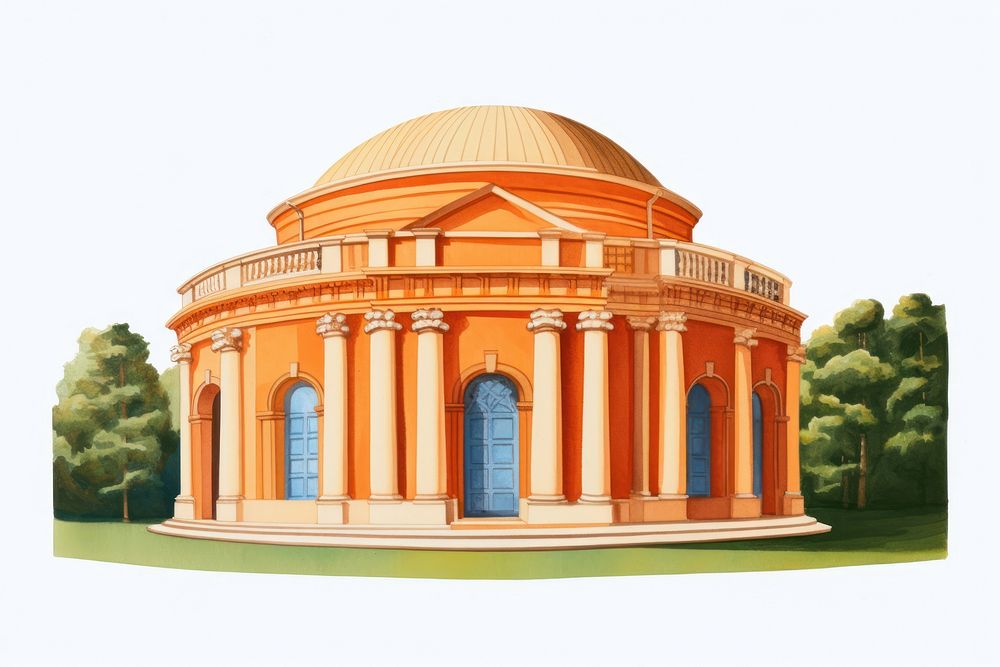 Elegant classical rotunda illustration | Free Photo Illustration - rawpixel