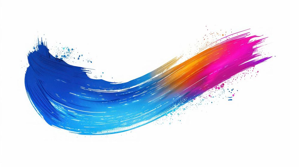 Vibrant colorful paint brush stroke | Free Photo Illustration - rawpixel