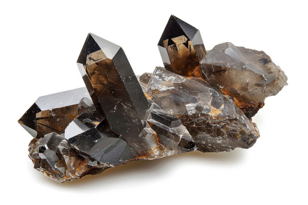 Shiny black quartz crystal cluster | Free Photo - rawpixel