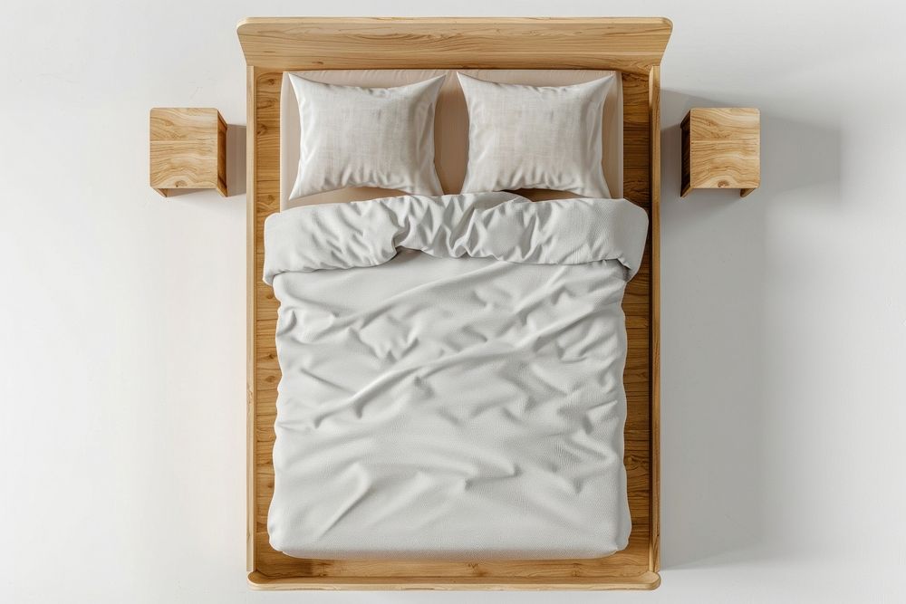 Minimalist wooden bed frame | Free Photo - rawpixel