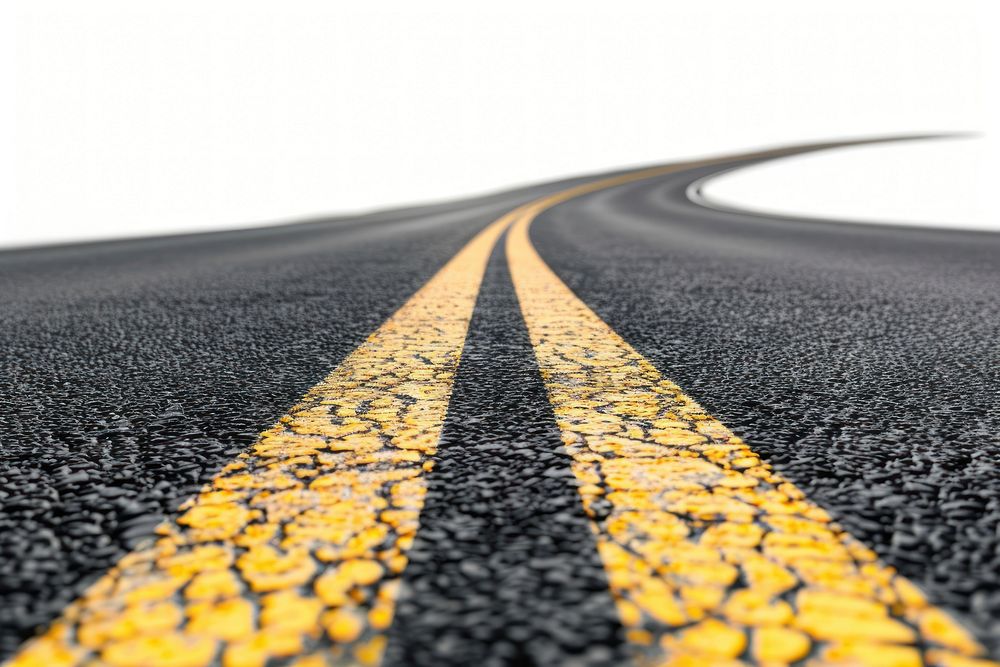 Curved road with yellow lines | Free Photo - rawpixel
