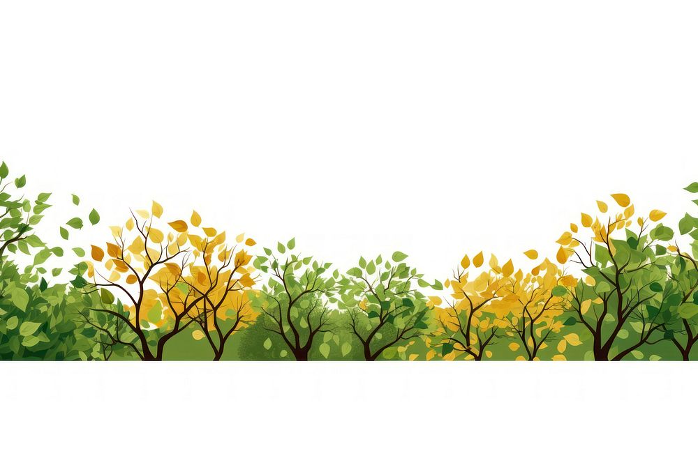Green tree border vegetation landscape | Free Photo Illustration - rawpixel