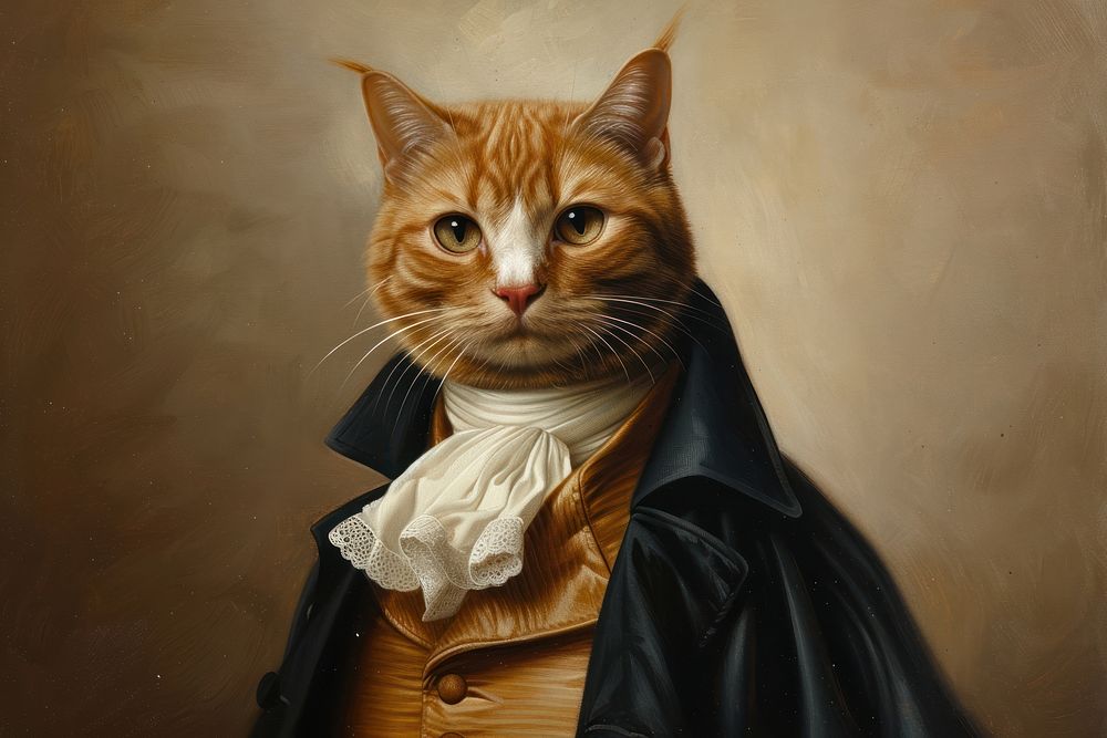 Regal cat in historical attire | Premium Photo Illustration - rawpixel