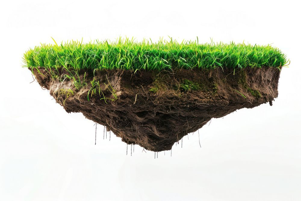 Floating grass-covered soil island | Free Photo - rawpixel