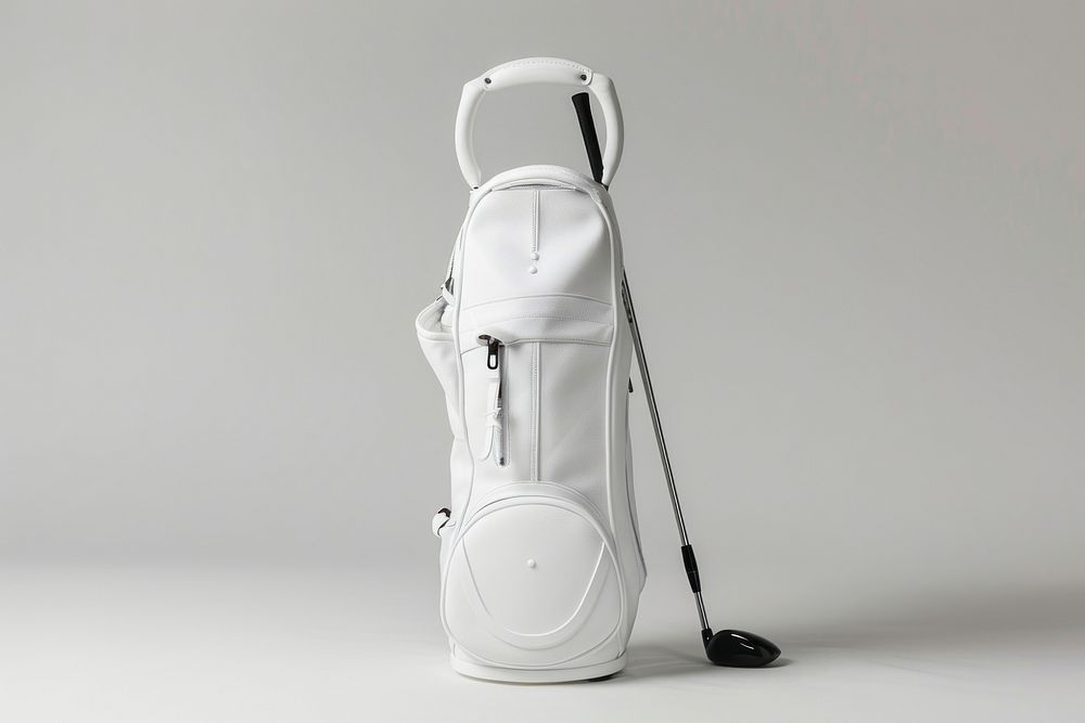 Sleek white golf bag set | Free Photo - rawpixel