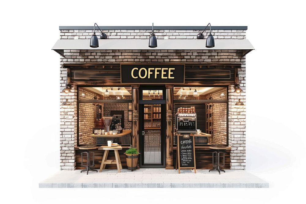 Charming rustic coffee shop exterior | Free Photo - rawpixel