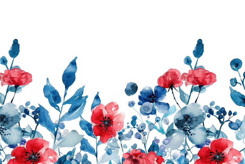 Vibrant watercolor floral border | Free Photo Illustration - rawpixel