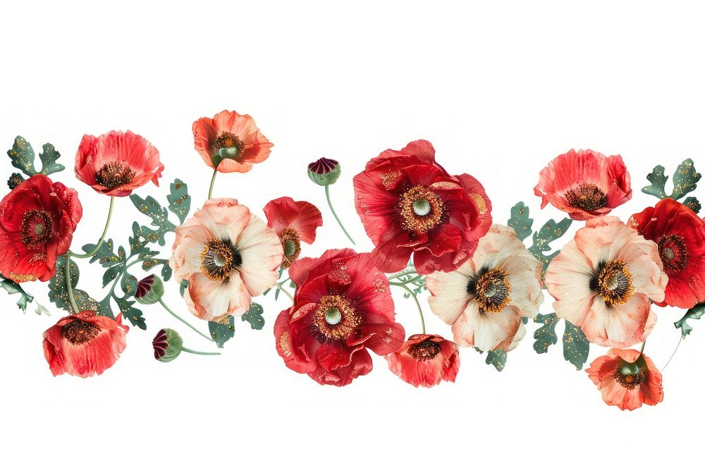 Vibrant poppy floral border | Free Photo - rawpixel