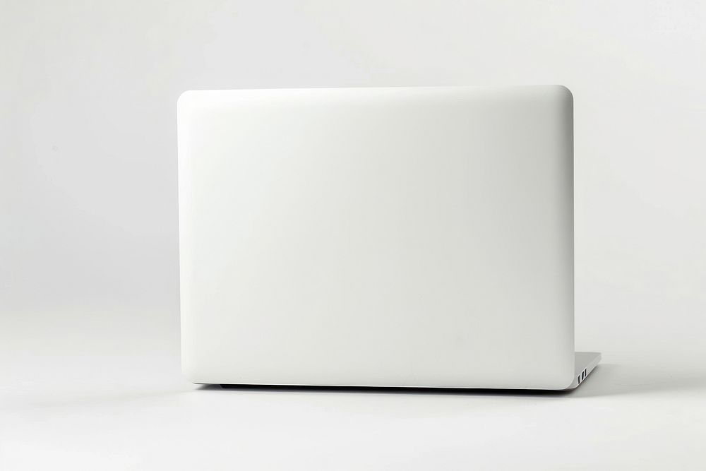 Minimalist white laptop back | Free Photo - rawpixel