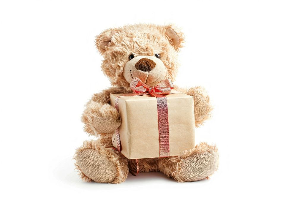 Teddy bear holding gift box | Free Photo - rawpixel