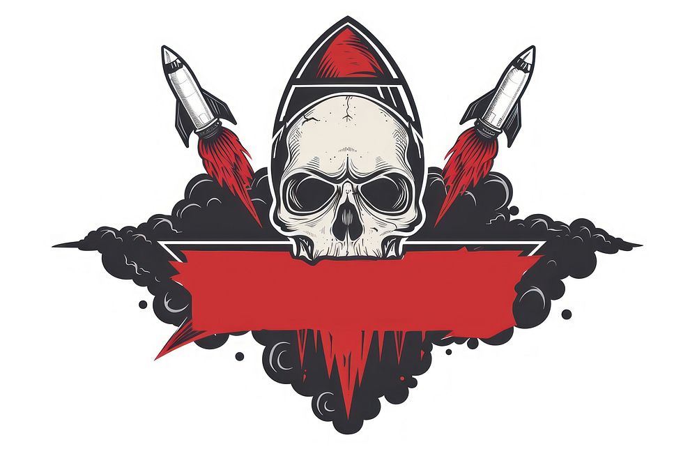 Skull logo dynamite weaponry emblem. | Free Photo Illustration - rawpixel