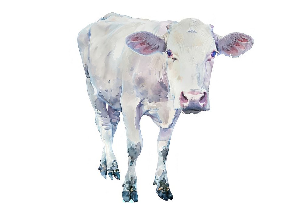 Watercolor cow farm animal illustration | Free Photo Illustration ...