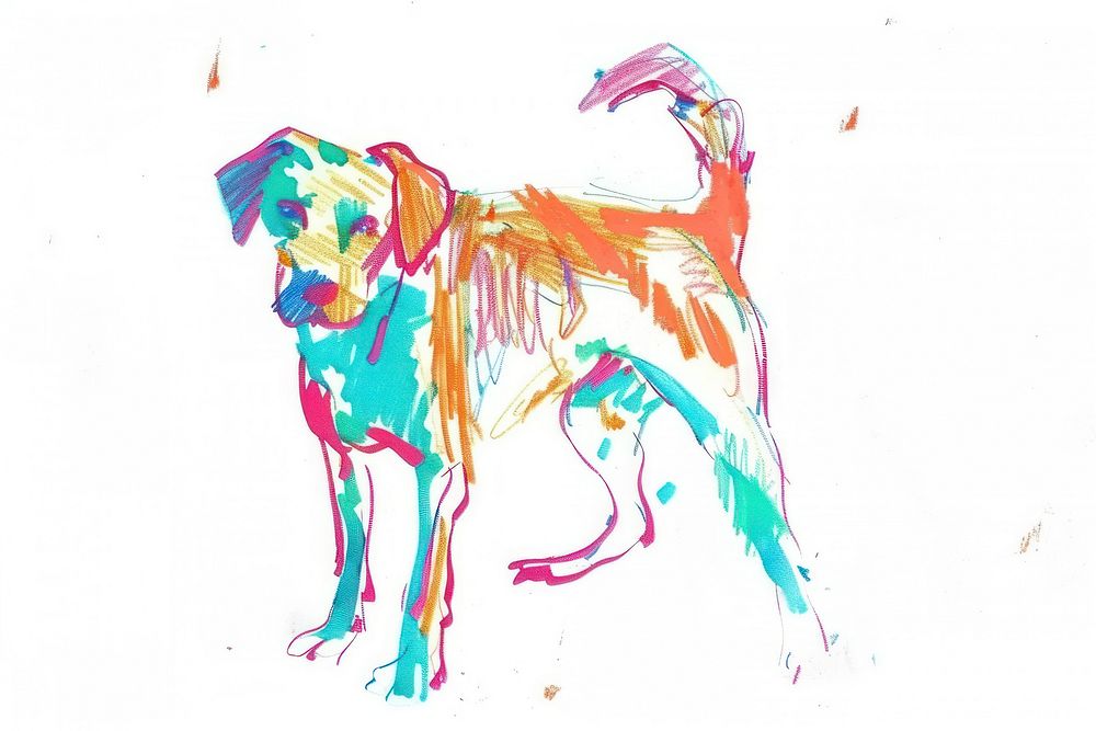 Colorful abstract dog illustration | Free Photo Illustration - rawpixel