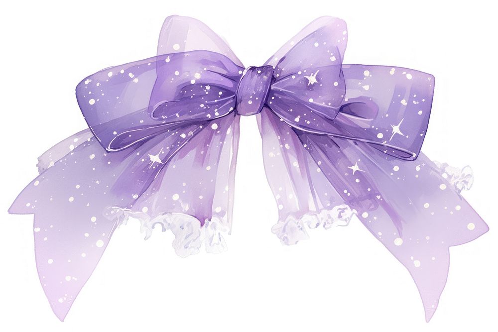 Purple coquette ribbon lace tie | Free Photo Illustration - rawpixel