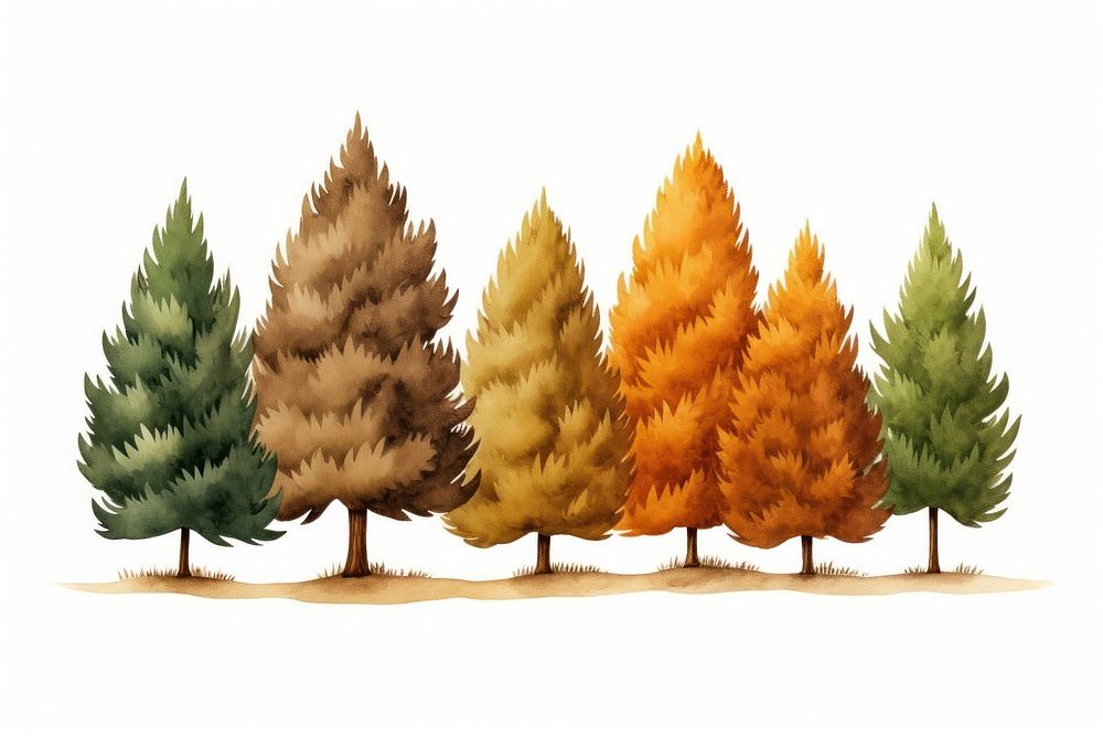 Colorful autumn trees illustration | Free Photo Illustration - rawpixel