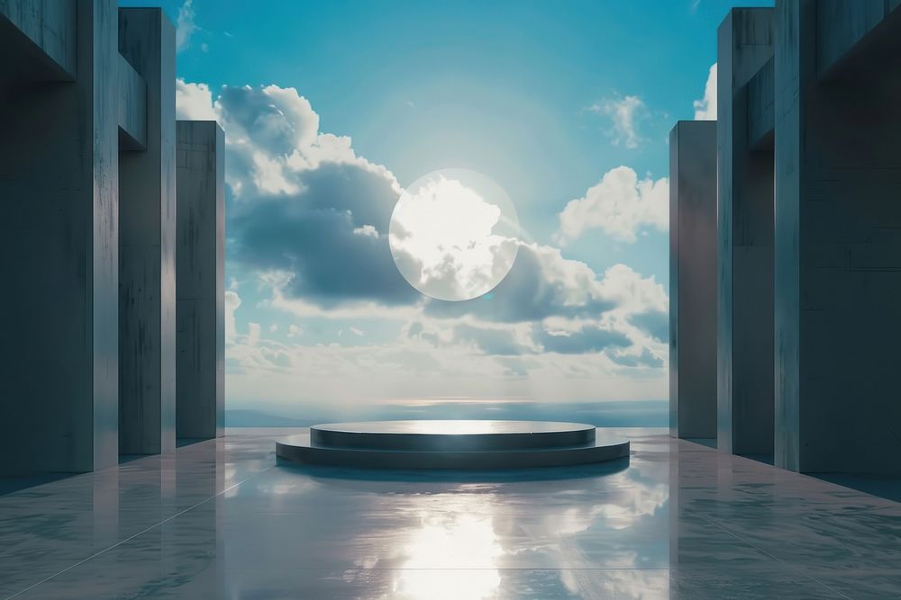 Futuristic architectural sky platform view | Free Photo - rawpixel