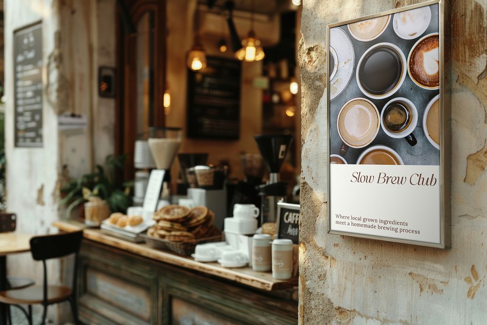 Coffee shop sign mockup psd | Premium PSD Mockup - rawpixel