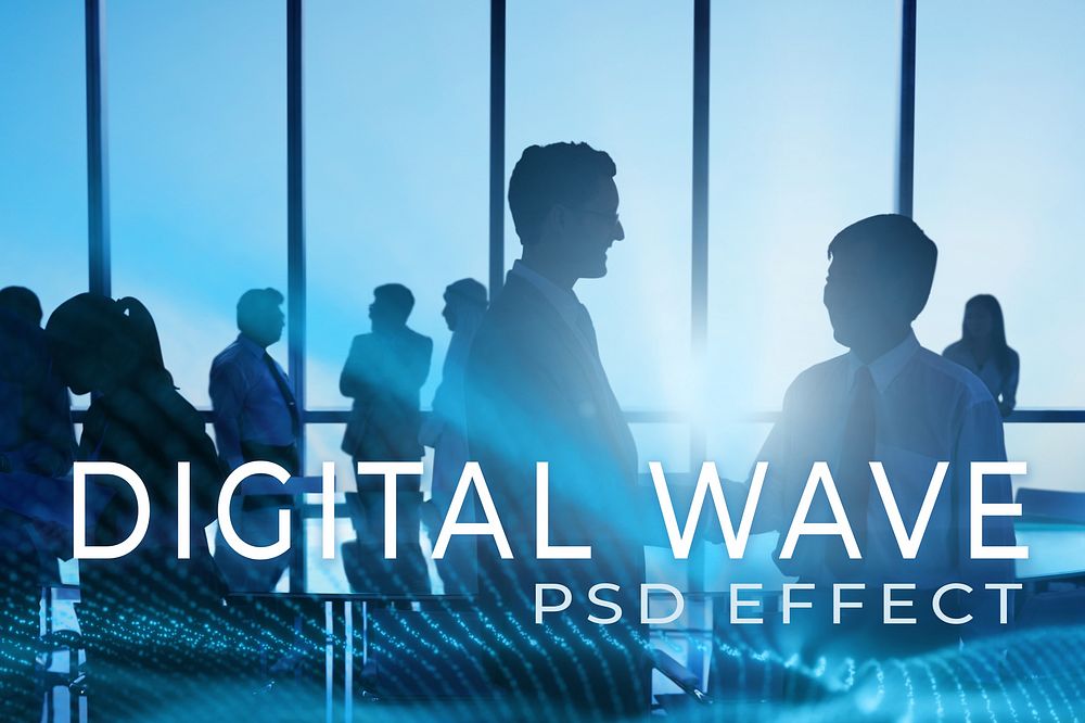 Digital Wave PSD Effect | Premium PSD Add-on - rawpixel