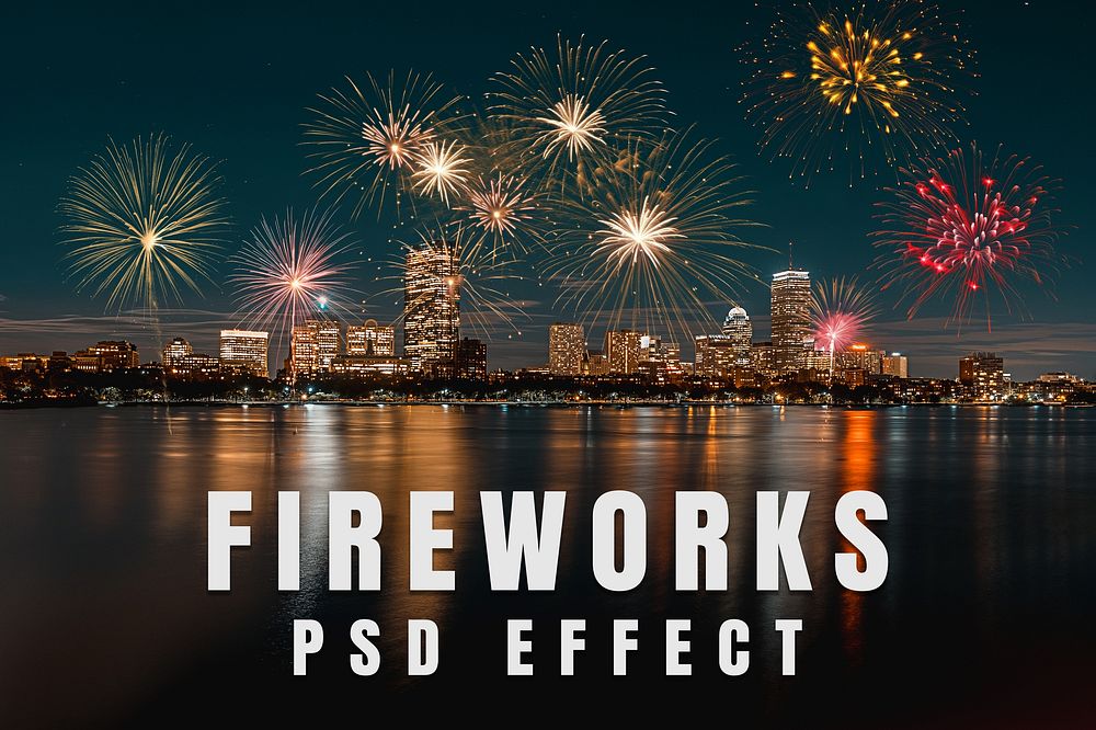 Fireworks PSD Effect | Premium PSD Add-on - rawpixel