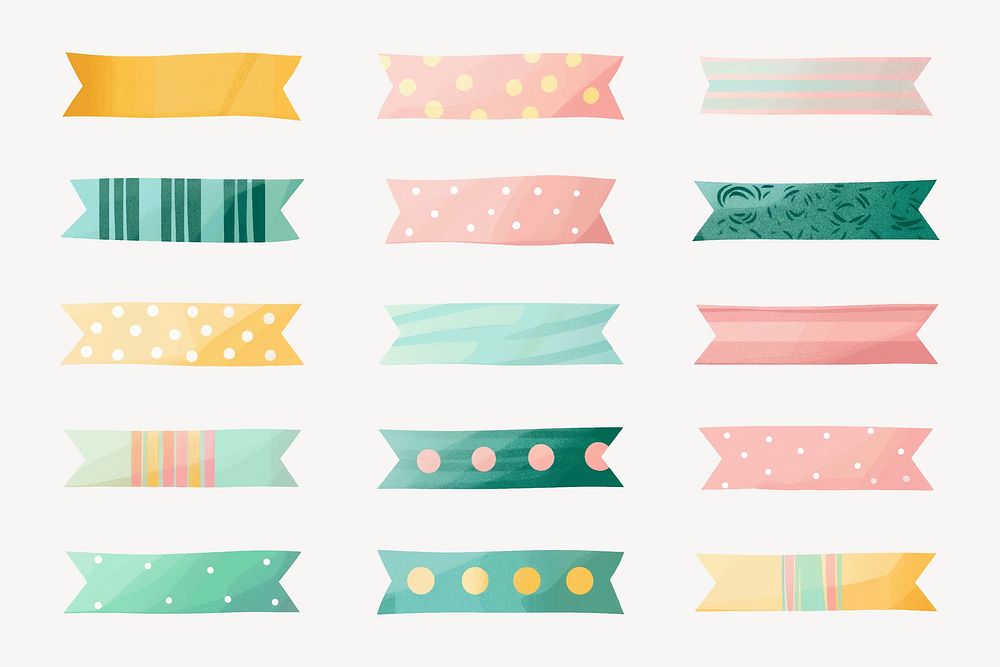 Cute ribbon banner vector set | Free Vector - rawpixel